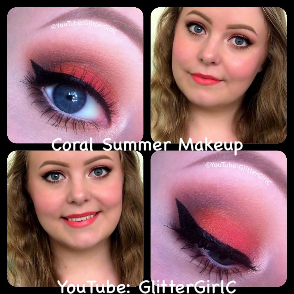 Coral Summer Makeup | GlitterGirlC