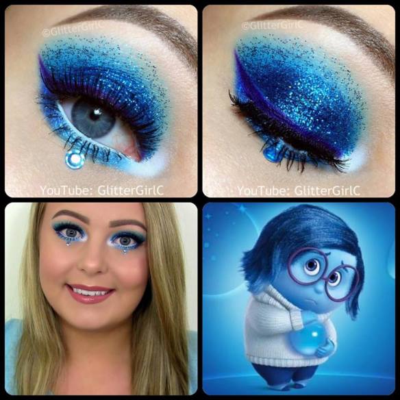 Inside Out Sadness Makeup :D | GlitterGirlC